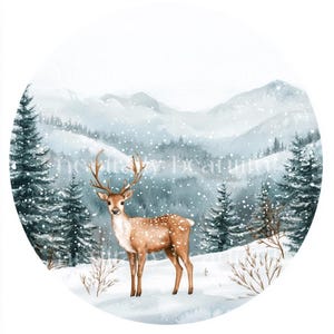 10 X Reindeer Clipart Circle Frames - High Quality Jpgs - Christmas ...