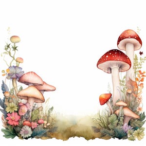 15 X Magical Toadstool Themed Borders & Edges Downloadable Clipart ...