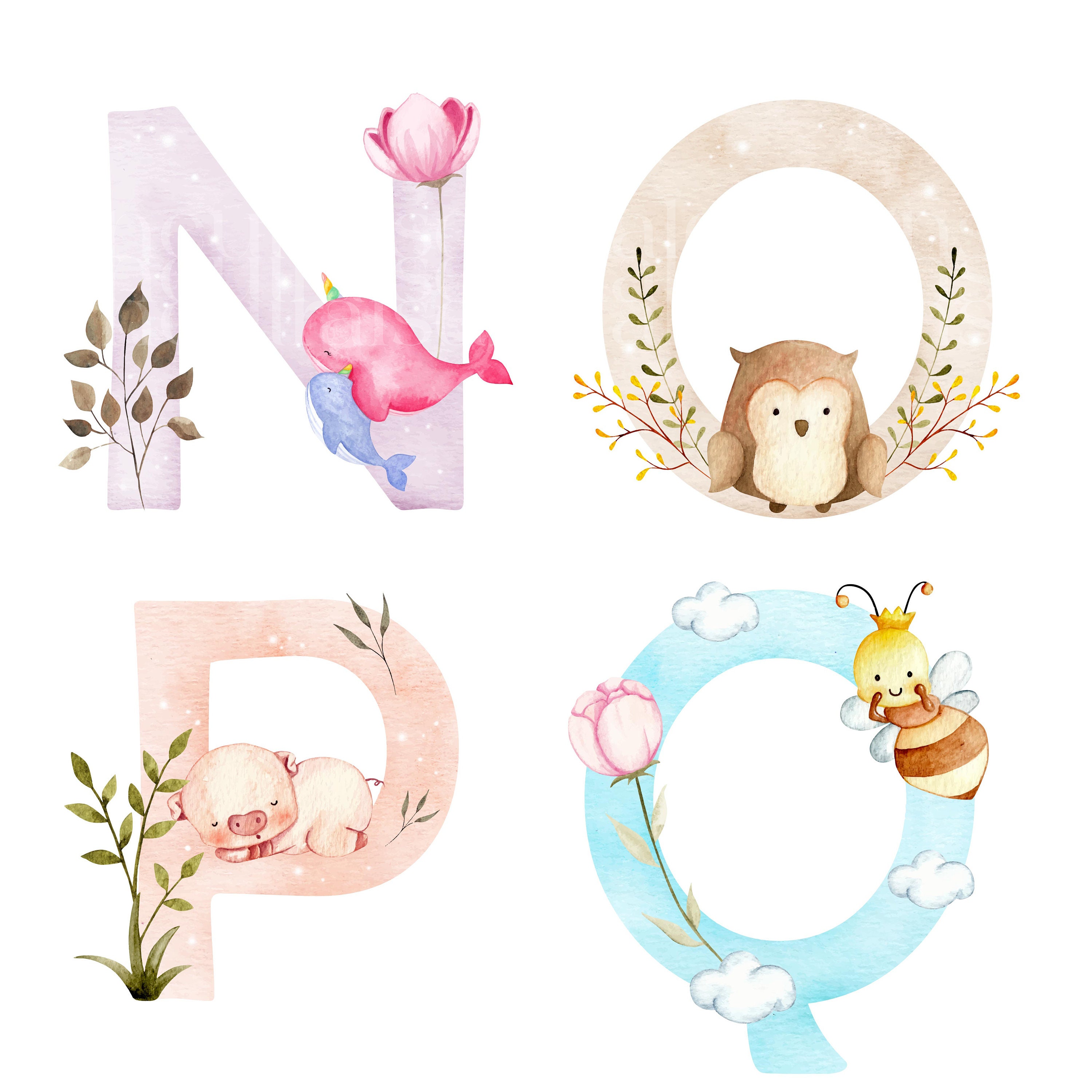Cute Animal Alphabet SVG Bundle - PNG + Svg File Downloadable Pack ...