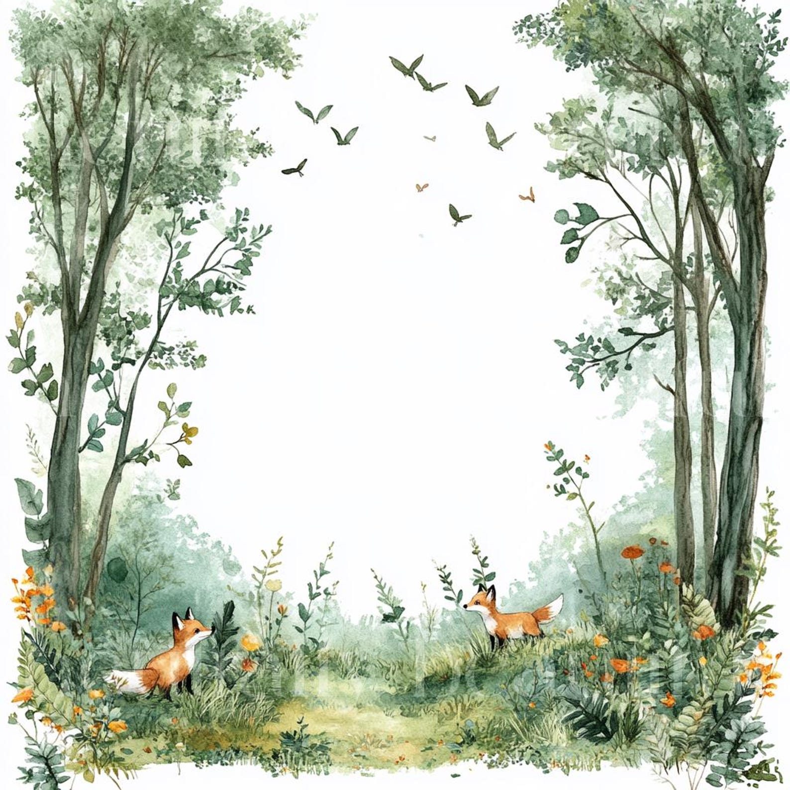 20 X Forest Woodland Animals Themed Borders & Edges Downloadable ...