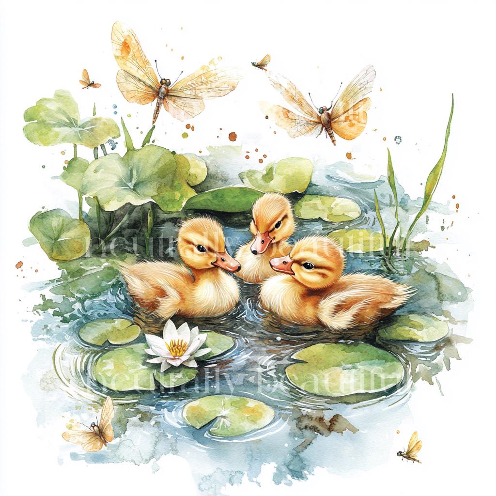 10 X Pretty Duckponds Clipart Bundle - High Quality Jpgs - Spring ...