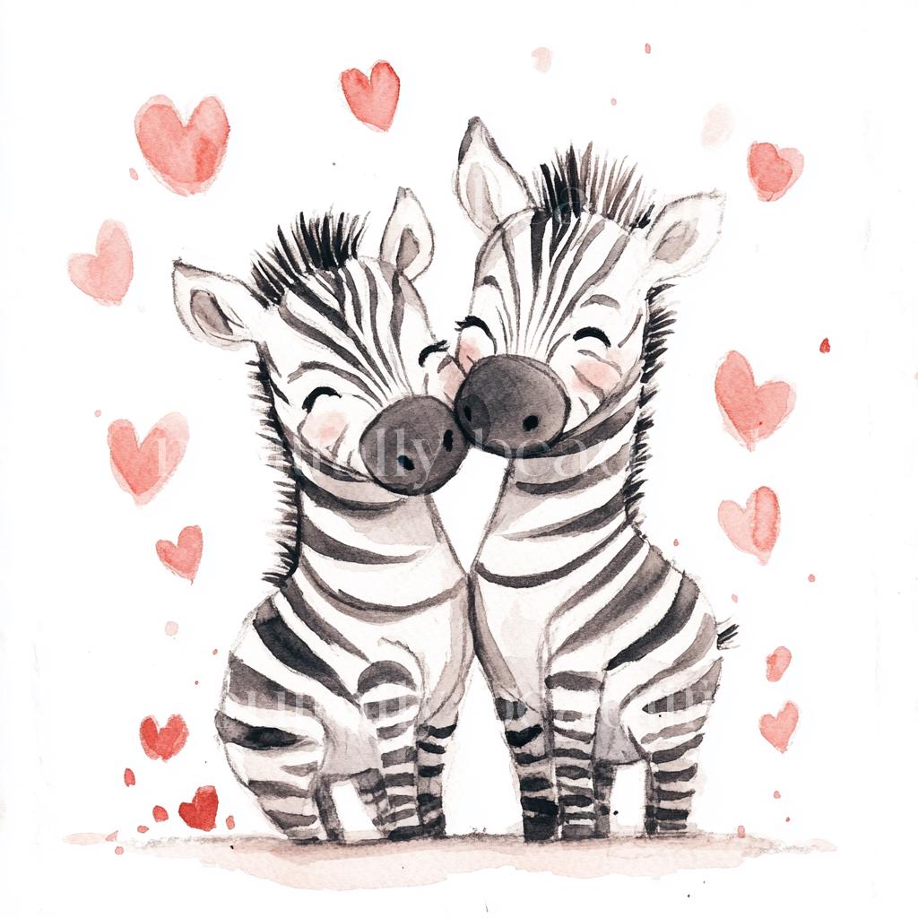 10 X Zebras & Hearts Clipart Bundle - High Quality Jpgs - Romantic ...