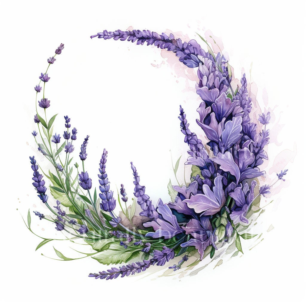 Lavender Frames Downloadable Clipart - 10 Jpgs - Downloadable Printable ...