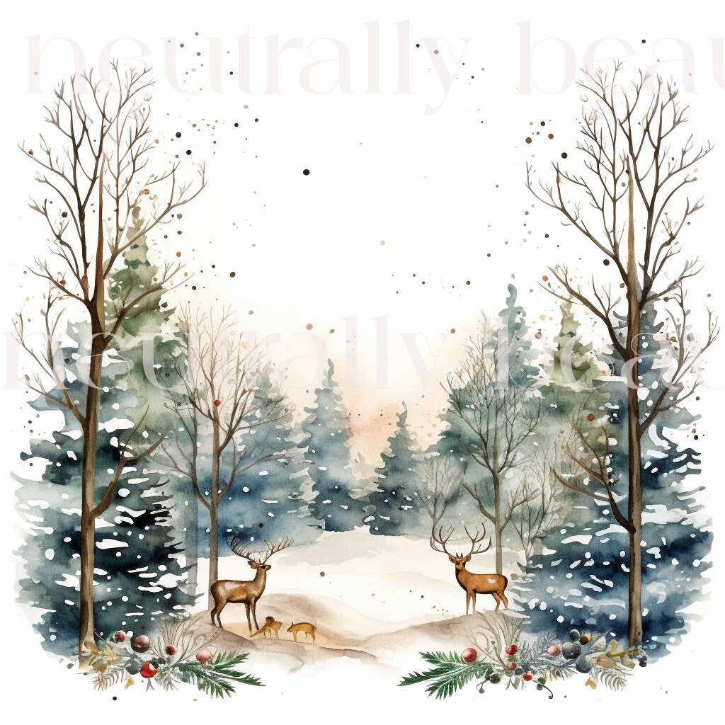 20 X Christmas Themed Borders & Edges Downloadable Clipart Festive ...