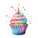 20 X Birthday Cupcakes Downloadable Clipart Pack - High Quality Jpgs ...