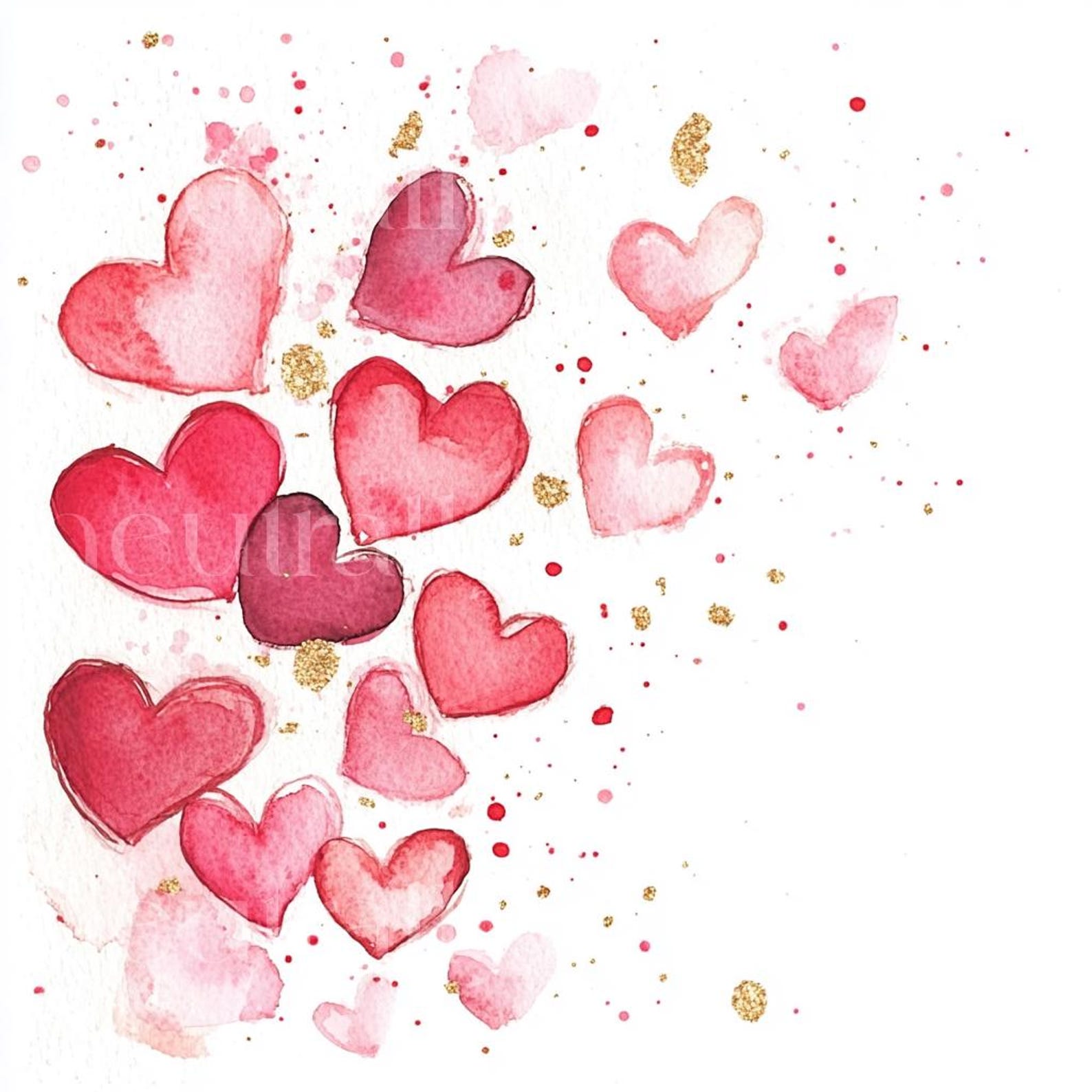 12 X Heart Corners/edges Clipart Bundle - High Quality Jpgs - Valentine ...