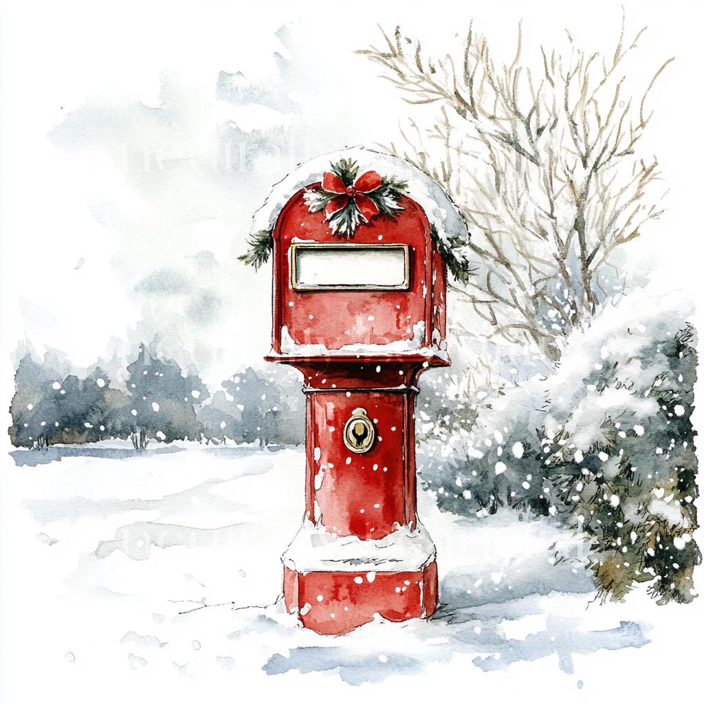 10 X Christmas Christmas Postbox - High Quality Jpgs - Postal Box ...