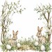 50 X Easter Woodland Themed Borders & Edges Downloadable Clipart ...