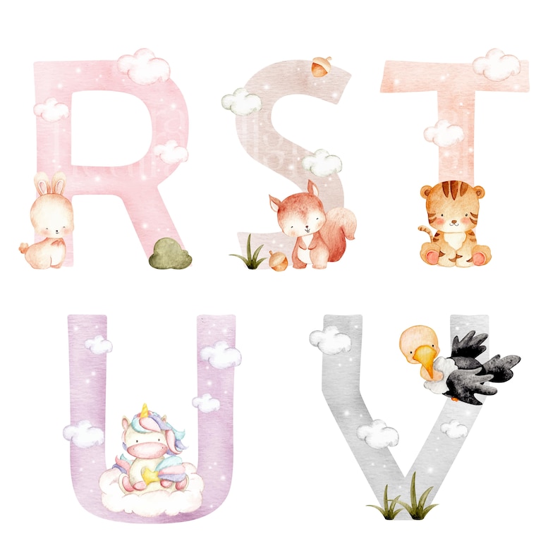 Cute Animal Alphabet SVG Bundle - PNG + Svg File Downloadable Pack ...