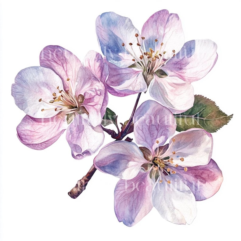 10 X Apple Blossom Clipart Bundle - High Quality Jpgs - Floral ...
