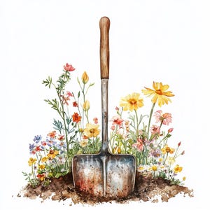 10 X Garden Spade Clipart Bundle High Quality Jpgs Gardening Spring ...