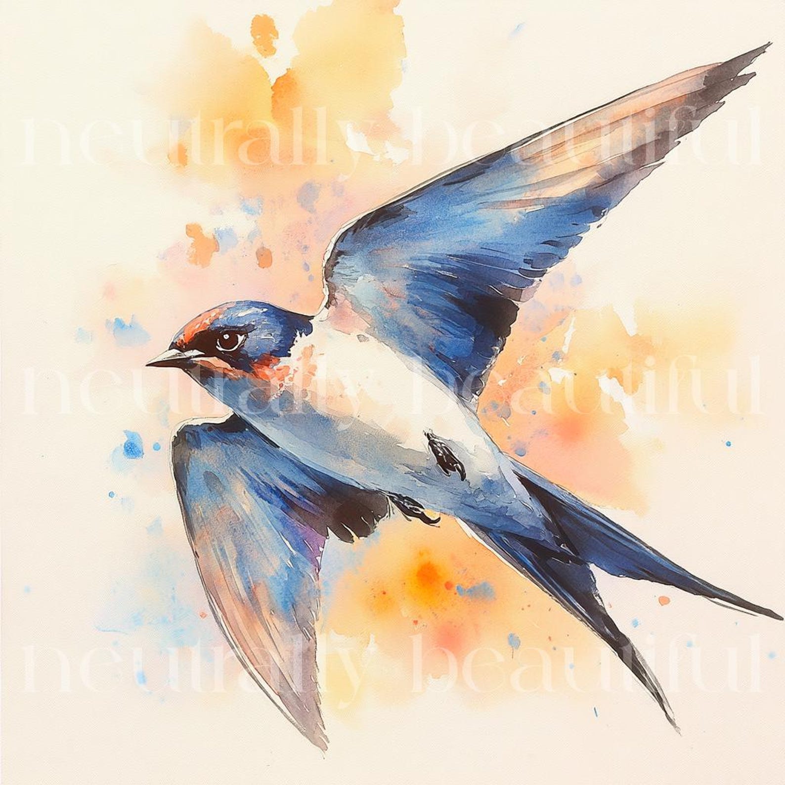 10 X Spring Swallows Clipart - High Quality JPG Bundle - Wild Birds ...