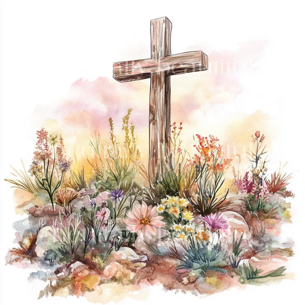 10 X Easter Christian Cross Scenes Clipart Bundle, High Quality JPG ...