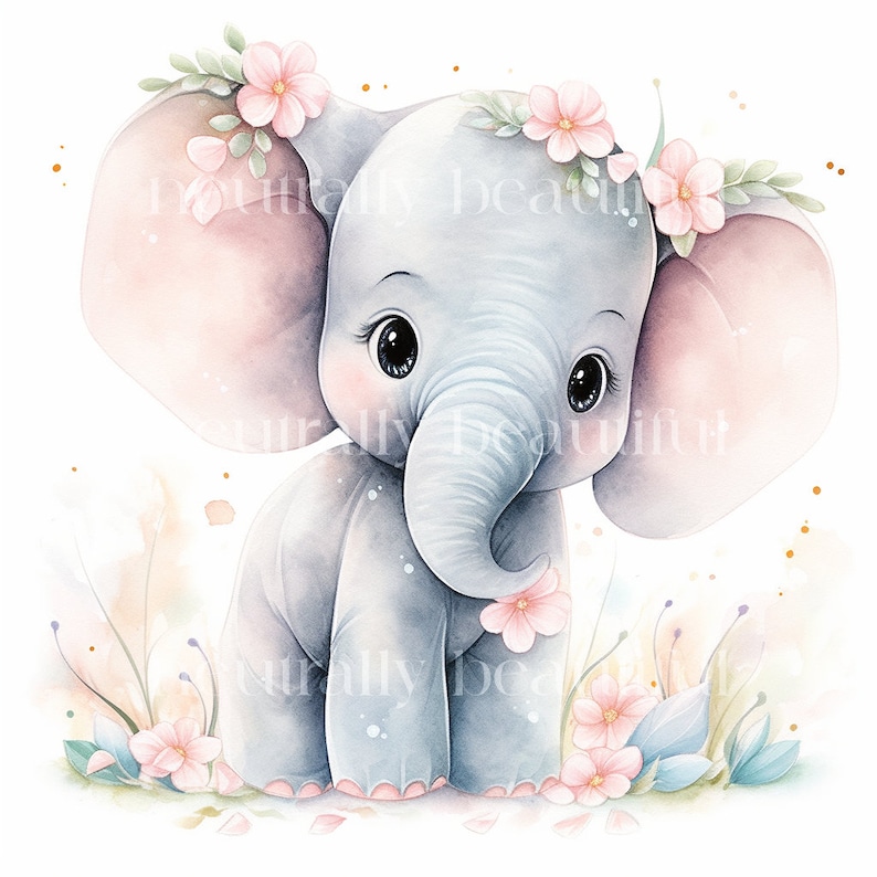 Cute Baby Elephants Clipart 10 High Quality Downloadable Jpgs Printable ...