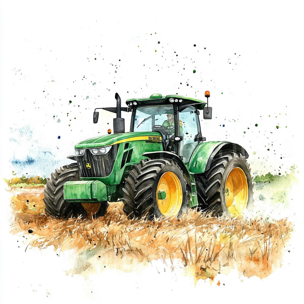 10 X Tractors Clipart Bundle - High Quality Jpgs - Farmyard Green ...