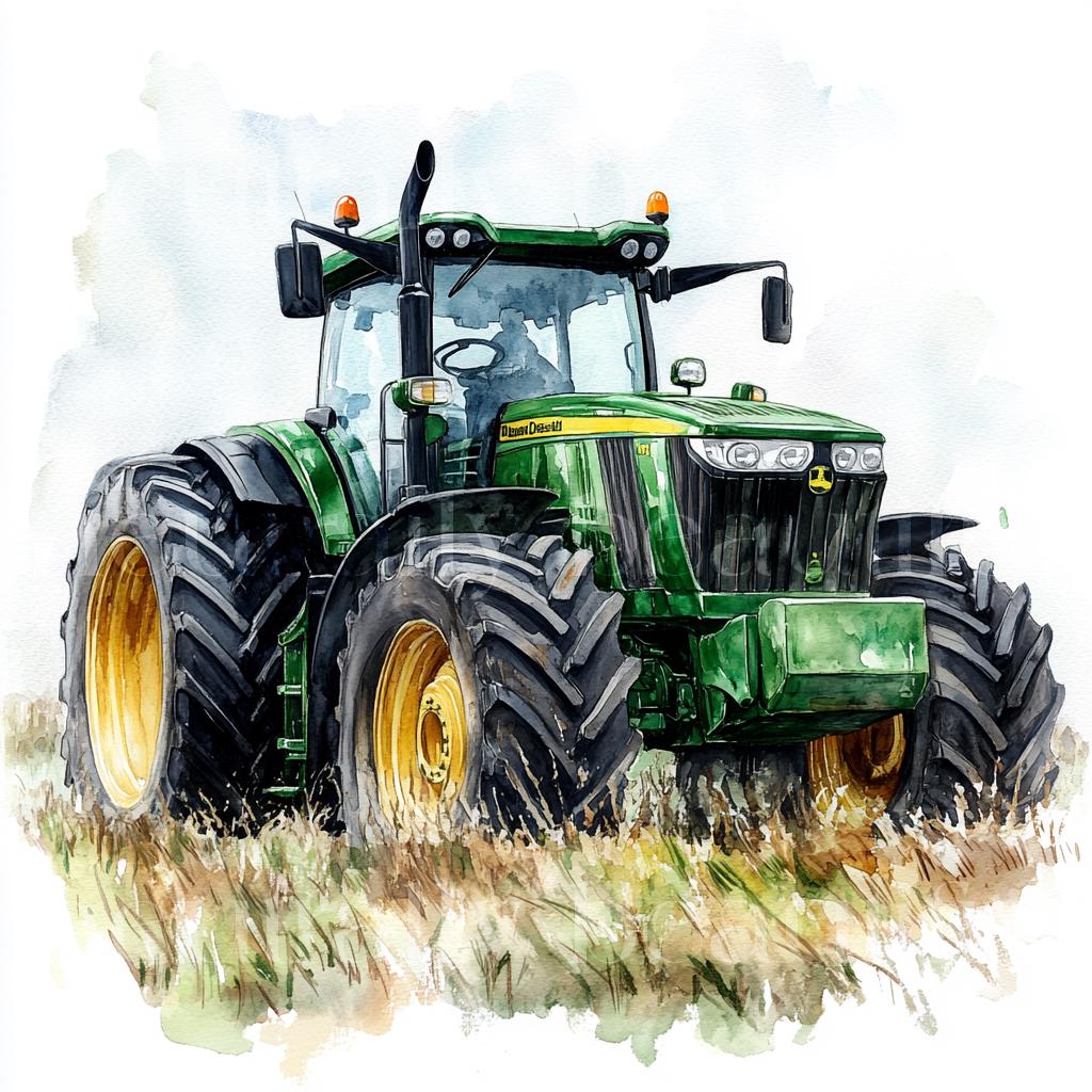 10 X Tractors Clipart Bundle - High Quality Jpgs - Farmyard Green ...