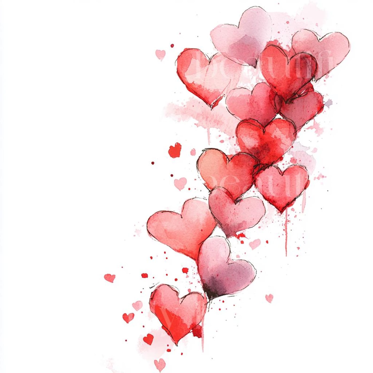 12 X Heart Corners/edges Clipart Bundle - High Quality Jpgs - Valentine ...