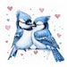 10 X Blue Jays & Hearts Clipart Bundle - High Quality Jpgs - Romantic ...