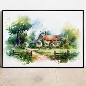 10 Countryside Cottage Prints, Landscape High Quality Downloadable Jpgs ...