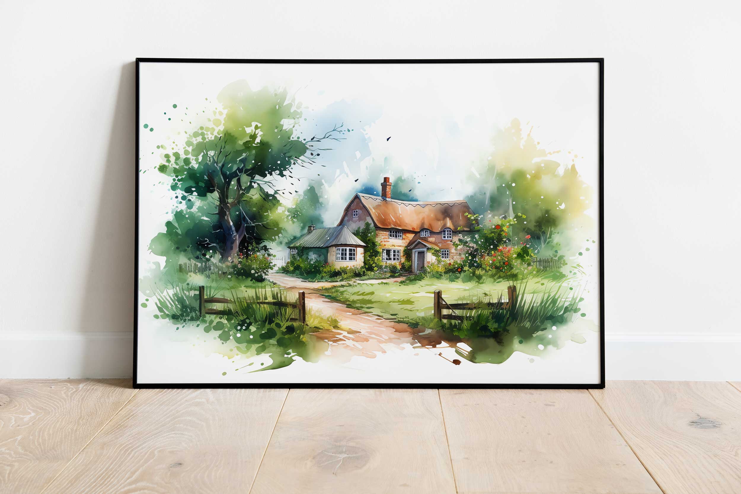 10 Countryside Cottage Prints, Landscape High Quality Downloadable Jpgs ...
