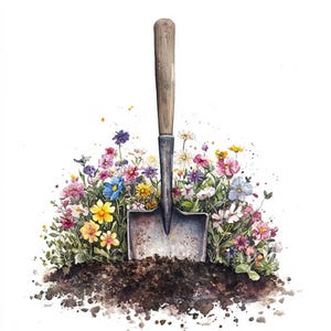 10 X Garden Spade Clipart Bundle High Quality Jpgs Gardening Spring ...