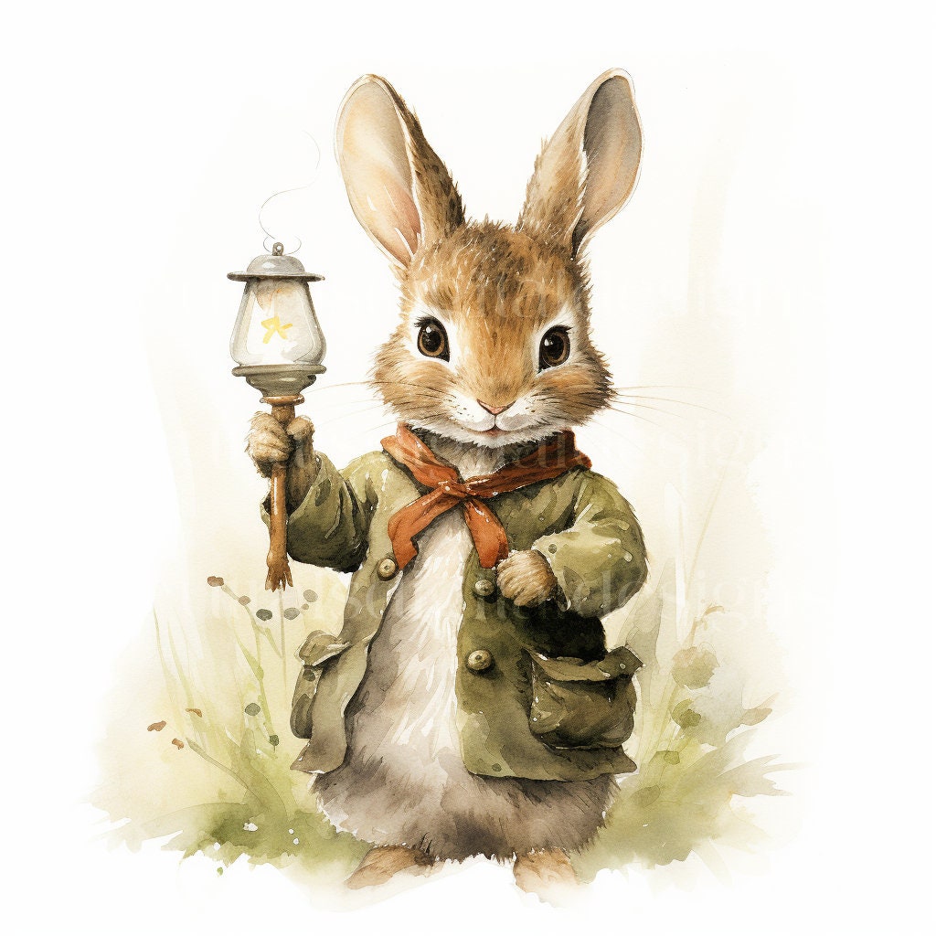 Cute Rabbits Clipart - 18 High Quality Downloadable Jpgs - Printable ...