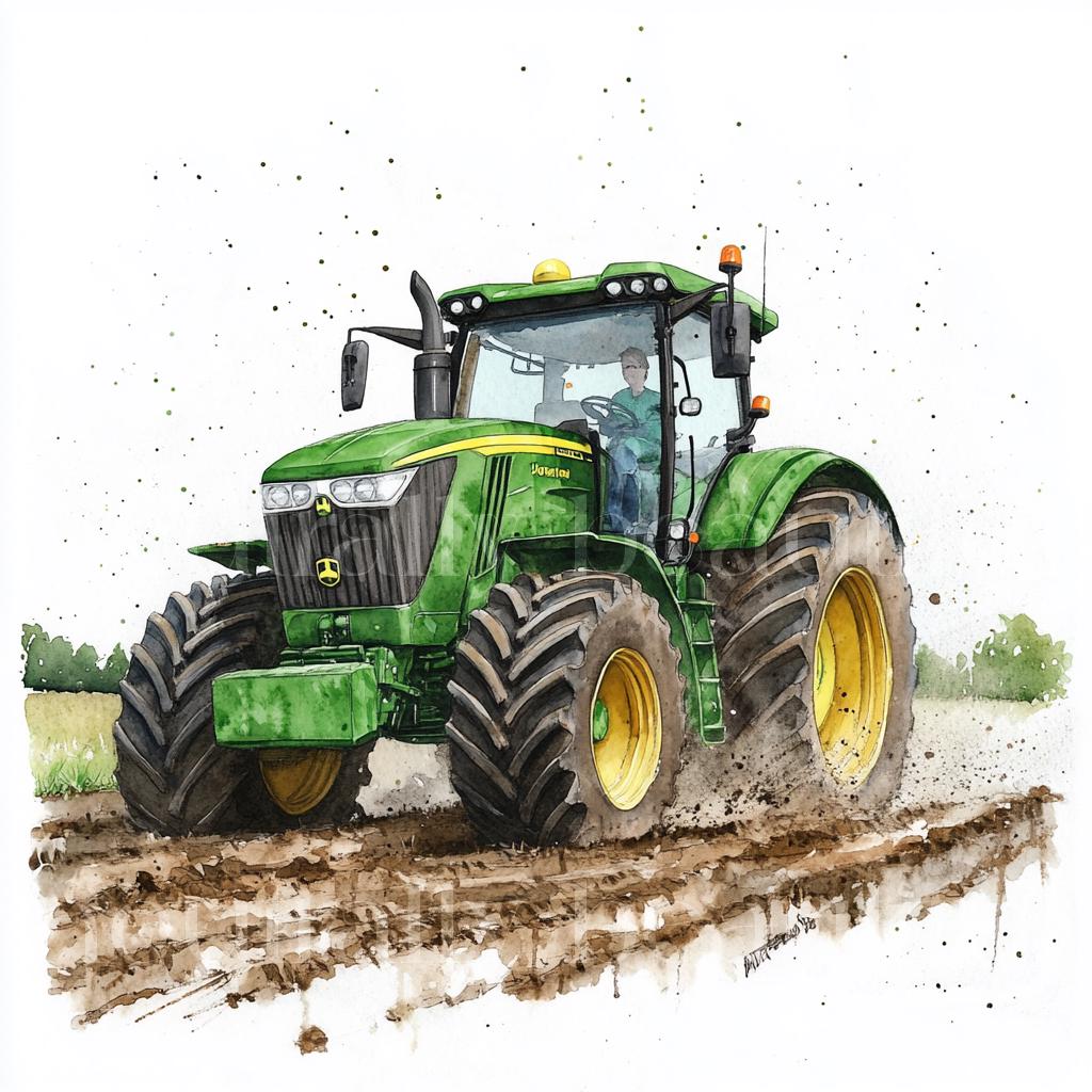 10 X Tractors Clipart Bundle - High Quality Jpgs - Farmyard Green ...