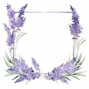 20 X Lavender Borders & Edges Downloadable Clipart - Floral Frame ...