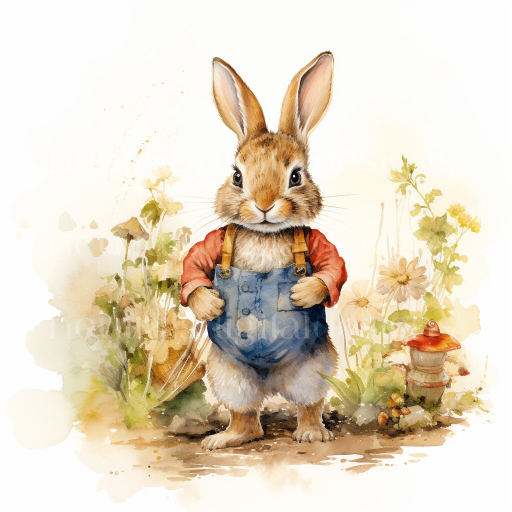 Cute Rabbits Clipart 18 High Quality Downloadable Jpgs Printable ...