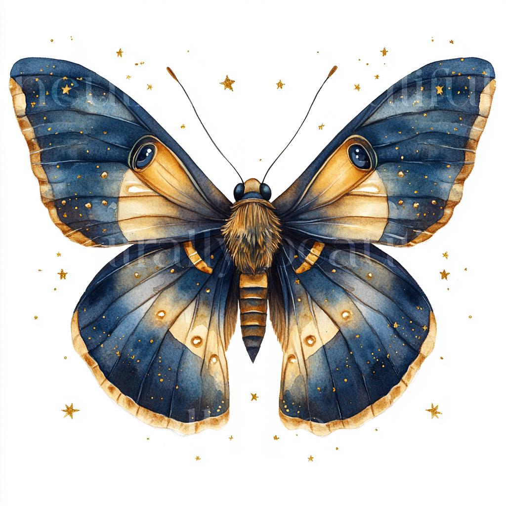 12 X Mythical Moon Moths Clipart - High Quality JPG Bundle - Spiritual ...