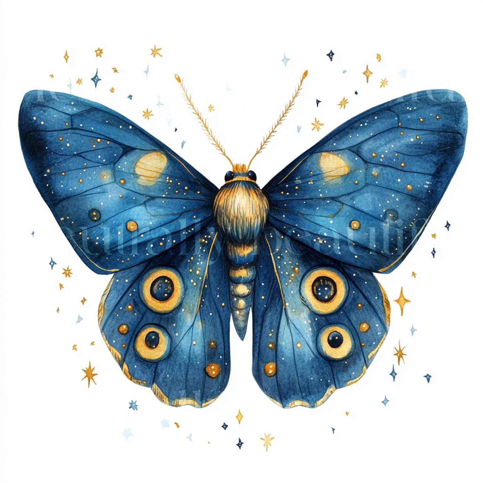 12 X Mythical Moon Moths Clipart - High Quality JPG Bundle - Spiritual ...