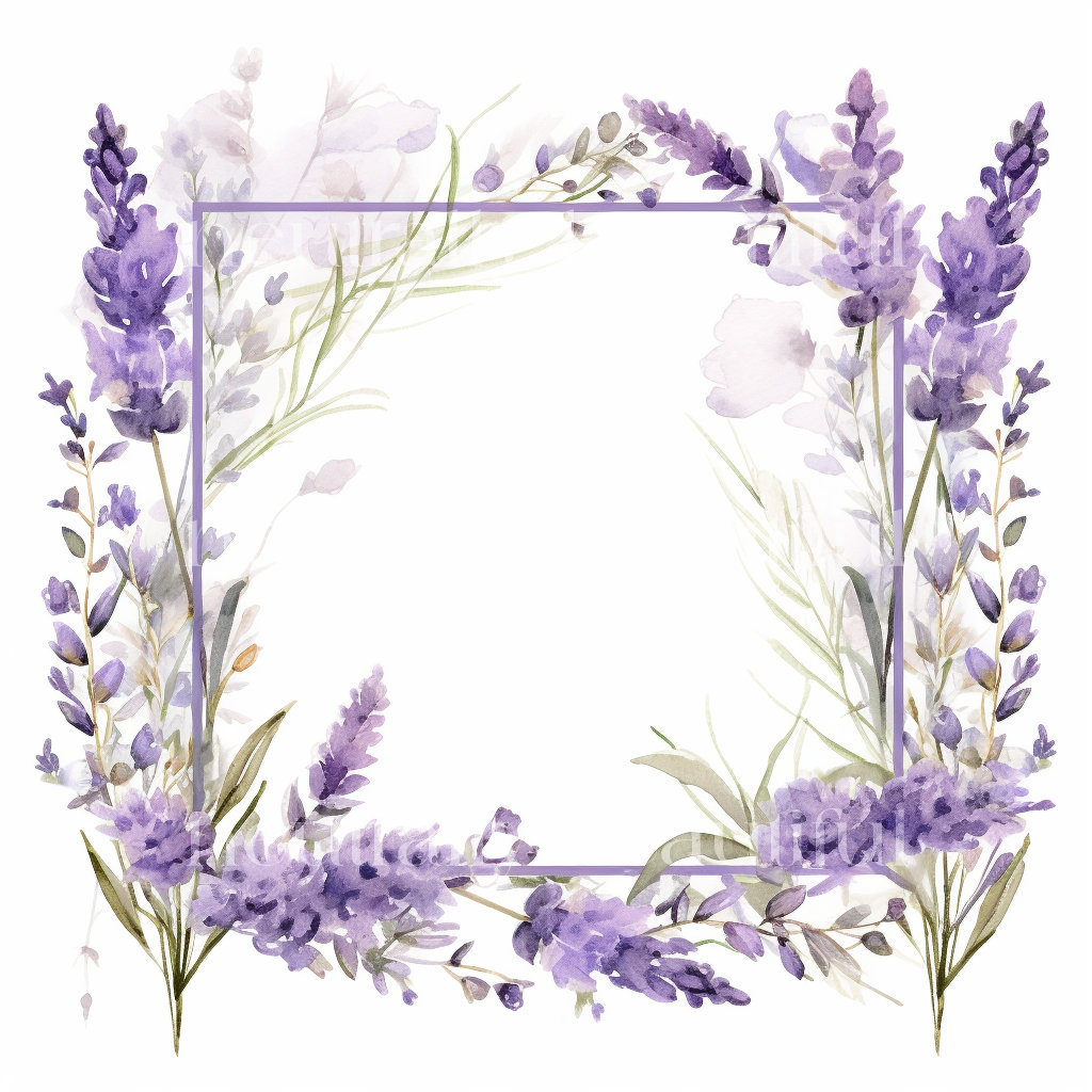 20 X Lavender Borders & Edges Downloadable Clipart - Floral Frame ...