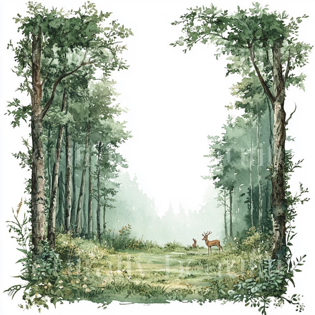 20 X Forest Woodland Animals Themed Borders & Edges Downloadable ...