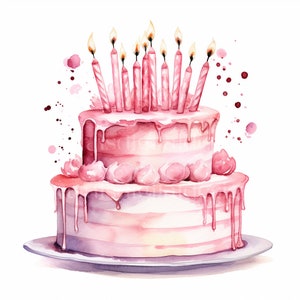 15 X Birthday Cakes Downloadable Clipart Pack - High Quality Jpgs ...