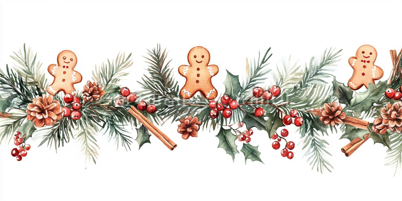 10 X Gingerbread Christmas Borders/edges Downloadable Clipart Bundle ...