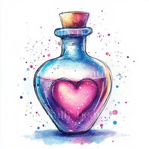 10 X Love Potion Valentine's Clipart Bundle - High Quality Jpgs ...