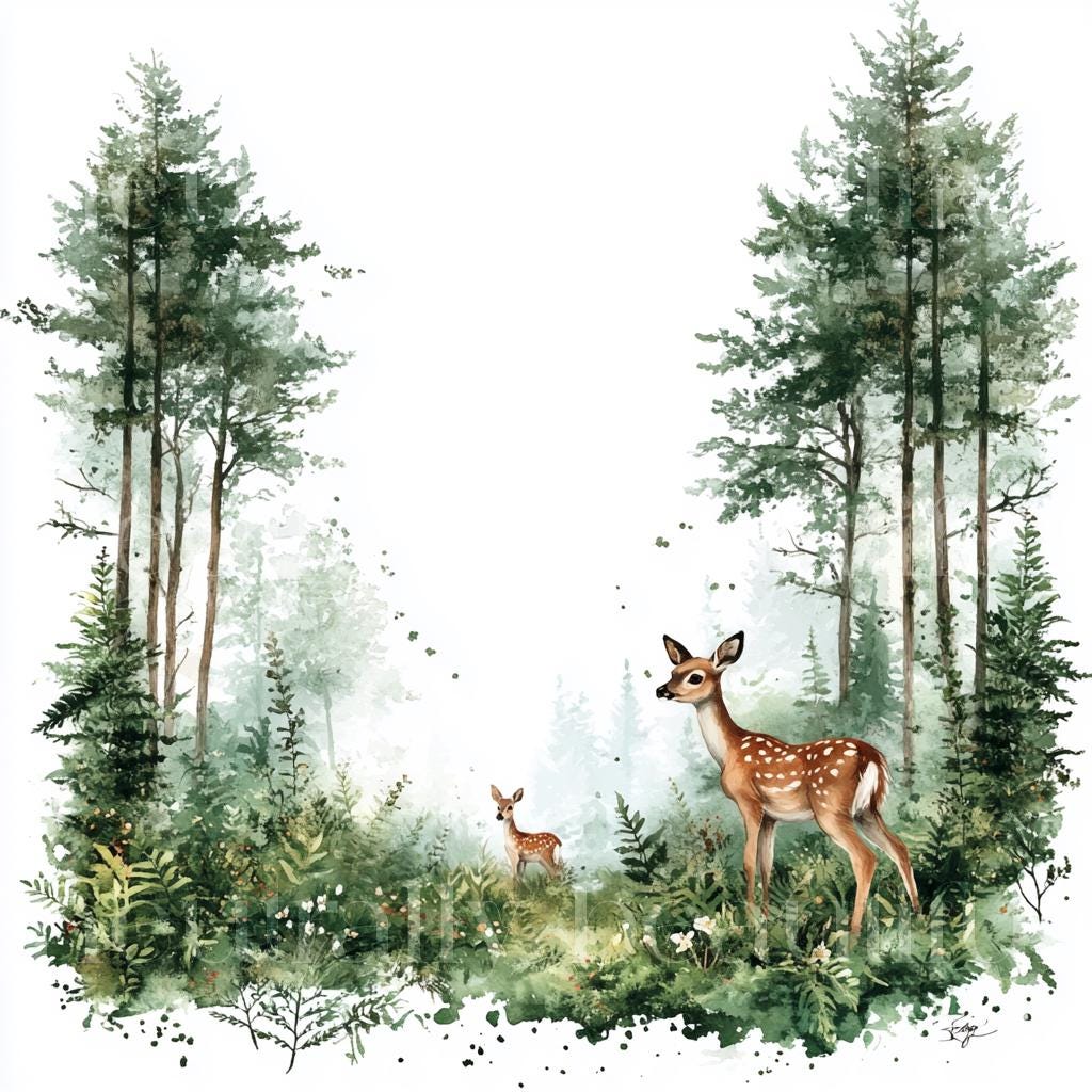 20 X Forest Woodland Animals Themed Borders & Edges Downloadable ...