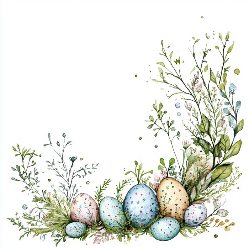 12 X Easter Themed Corners & Edges Downloadable Clipart - Spring Easter ...