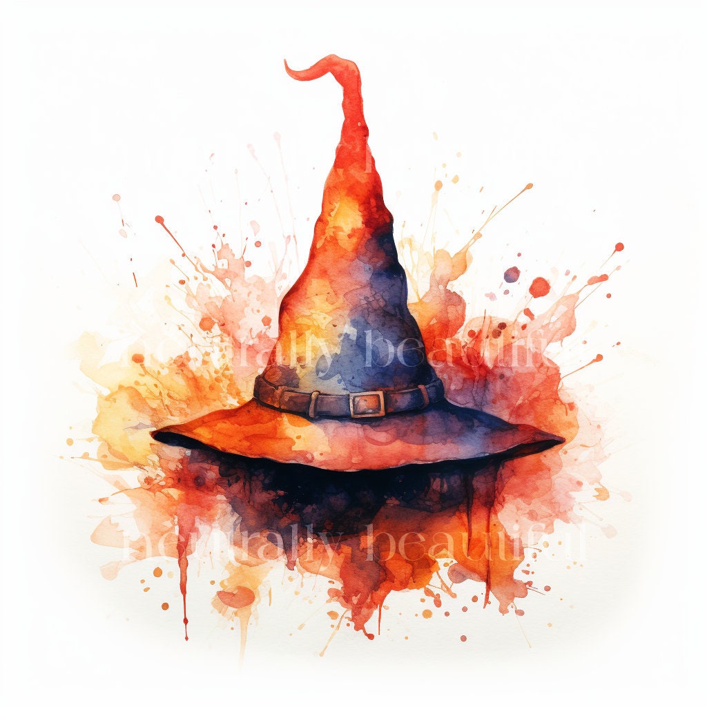Witches Hats Halloween Clipart 12 High Quality Downloadable - Etsy