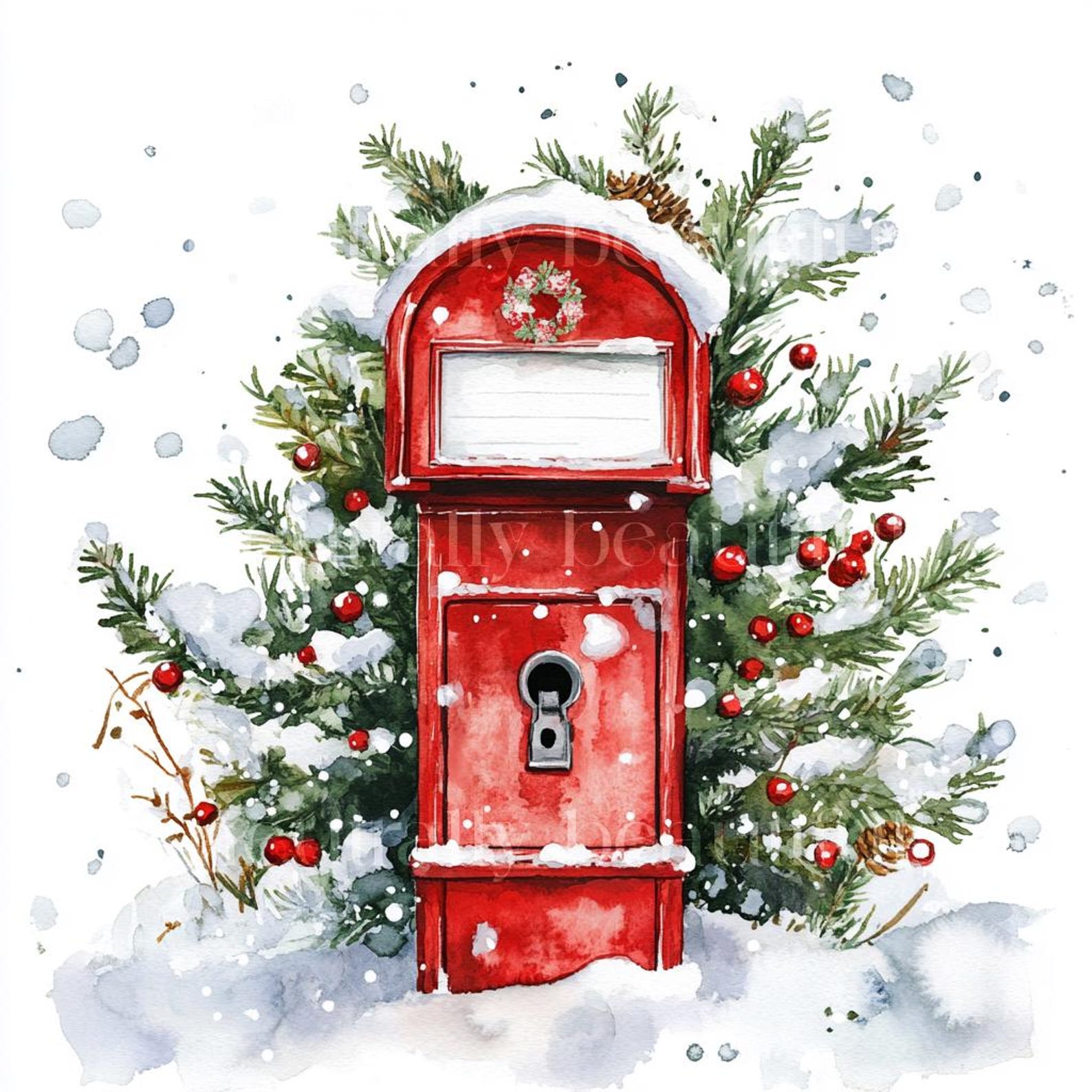 10 X Christmas Christmas Postbox - High Quality Jpgs - Postal Box ...