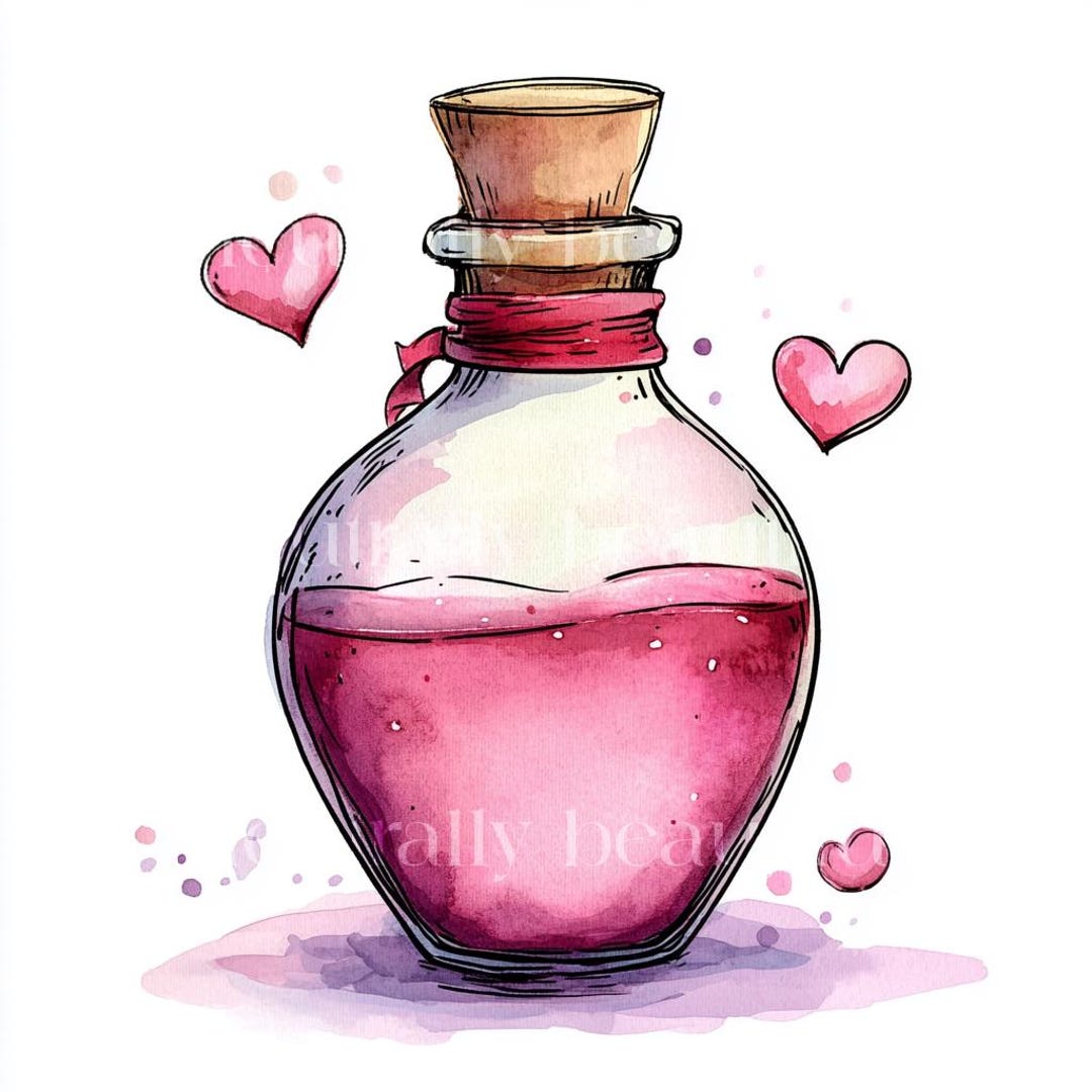 10 X Love Potion Valentine's Clipart Bundle - High Quality Jpgs ...