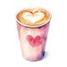 10 X Hearts Coffee Cups Clipart Bundle - High Quality Jpgs - Romantic ...