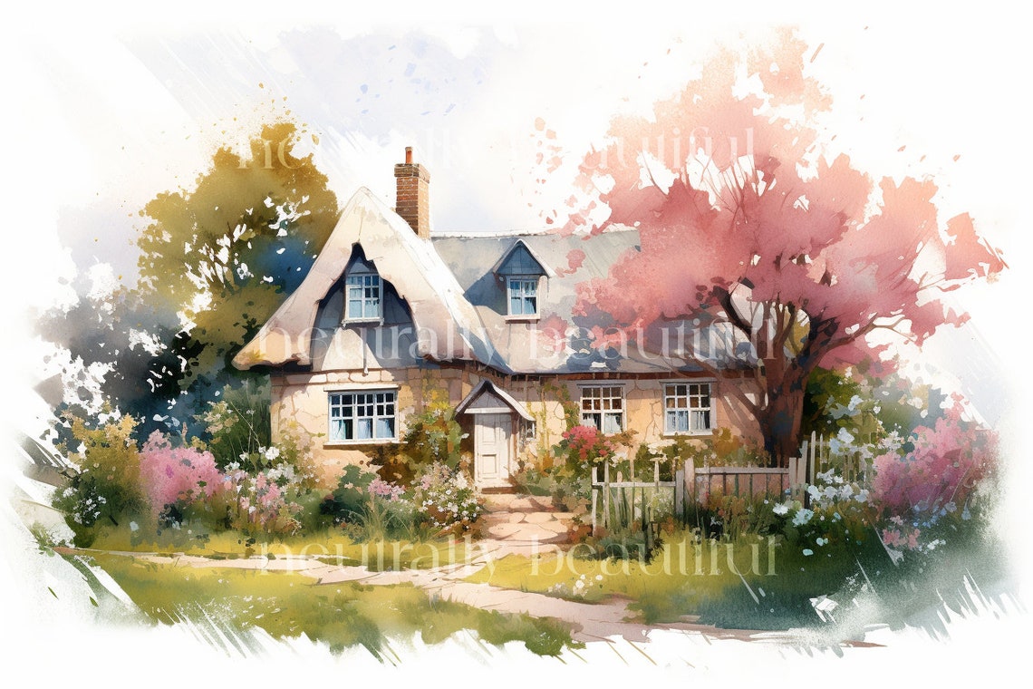 10 Countryside Cottage Prints, Landscape High Quality Downloadable Jpgs ...