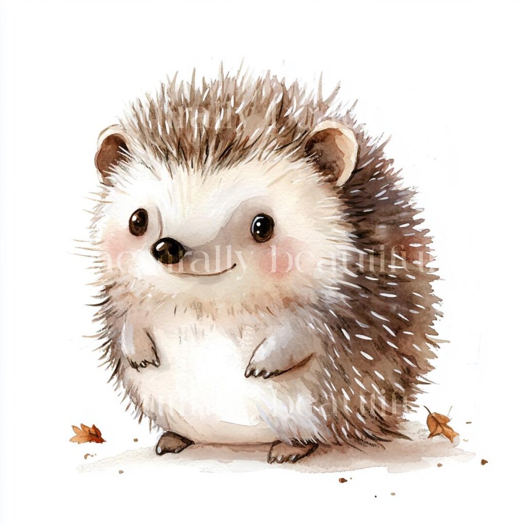 10 X Cute Baby Hedgehogs Clipart Bundle - High Quality Jpgs - Woodland Hedgehog Baby Themed ...