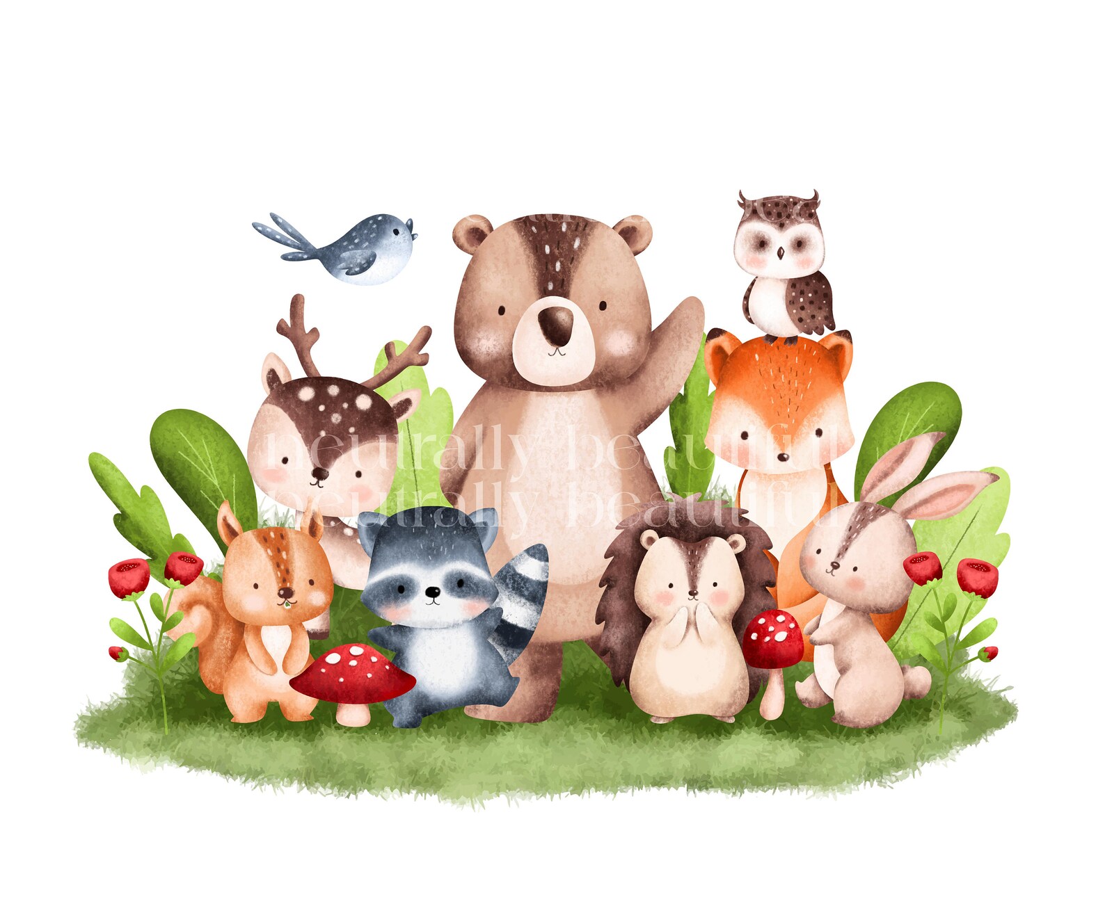 Baby Woodland Animal Clipart - High Quality JPG/PNG Downloads ...