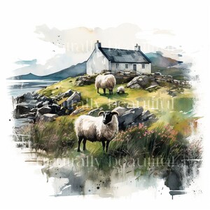 10 Crofters Cottage Clipart, Outer Hebrides Scotland, High Quality ...