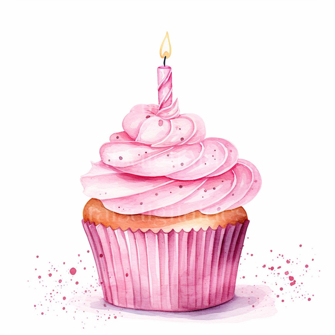 20 X Birthday Cupcakes Downloadable Clipart Pack - High Quality Jpgs ...