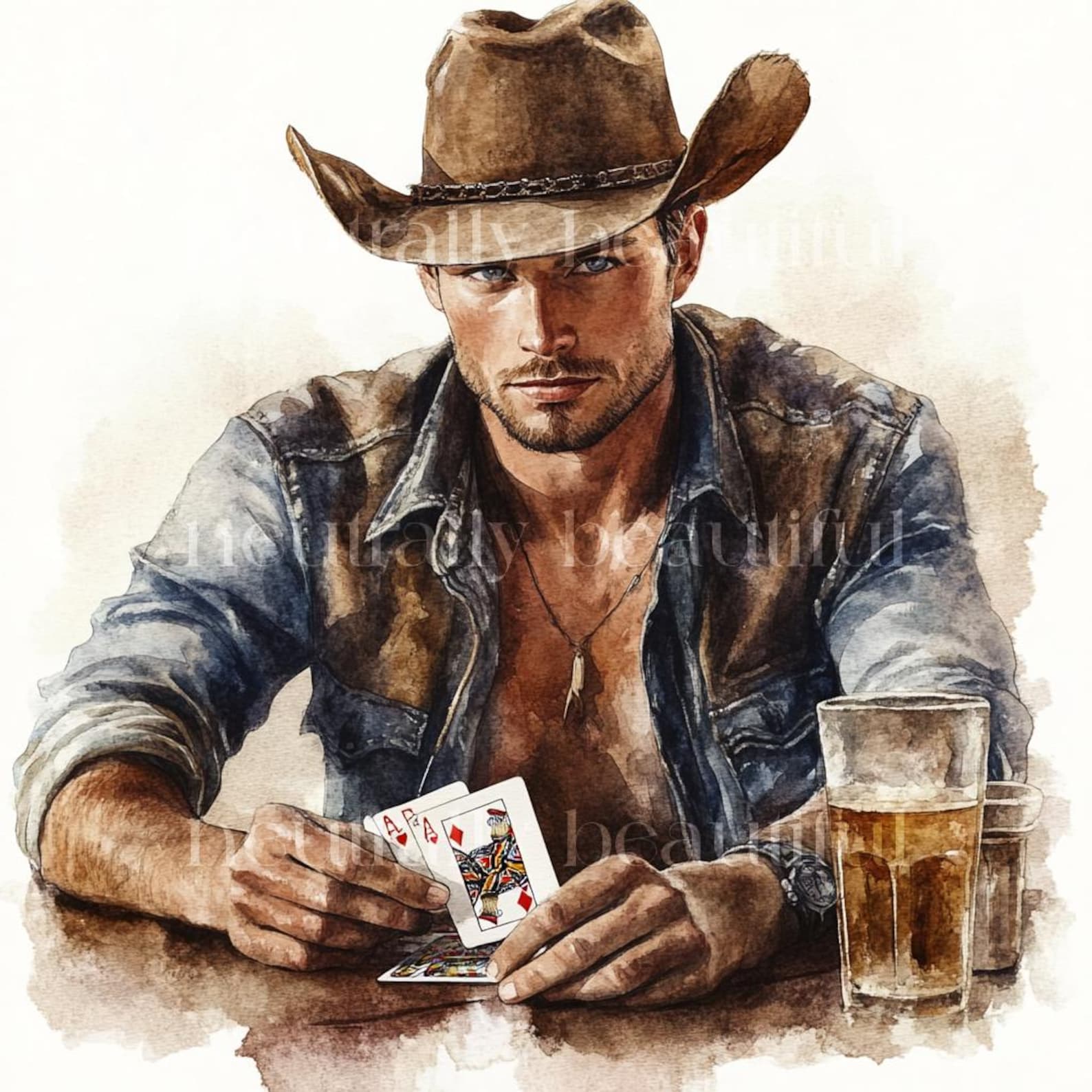 10 X Cowboys Playing Cards Clipart Bundle - High Quality Jpgs - Western ...