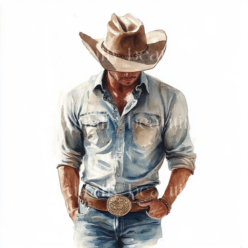 15 X Cowboys Clipart Bundle - High Quality Jpgs - Western Cowboy ...