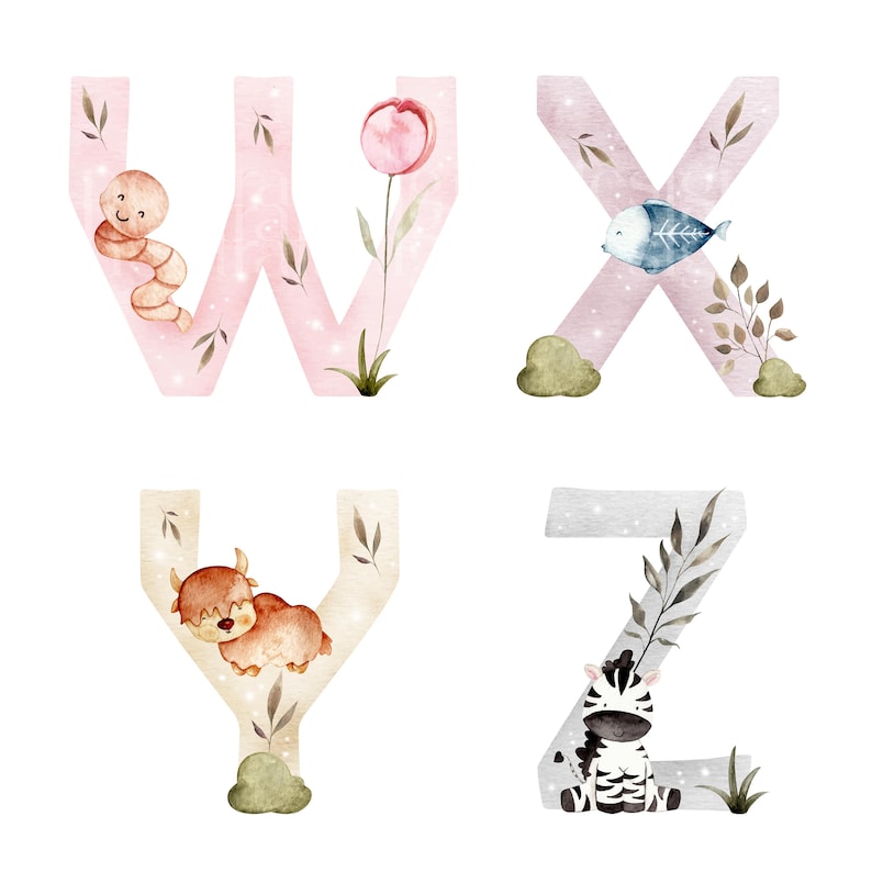 Cute Animal Alphabet SVG Bundle - PNG + Svg File Downloadable Pack ...